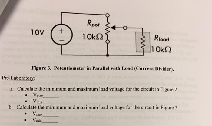 Solved TOV ( 10k12 Rload 1 OkS2 Figure 3. Potentiometer in | Chegg.com