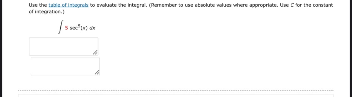 Solved Use the table of integrals to evaluate the integral. | Chegg.com