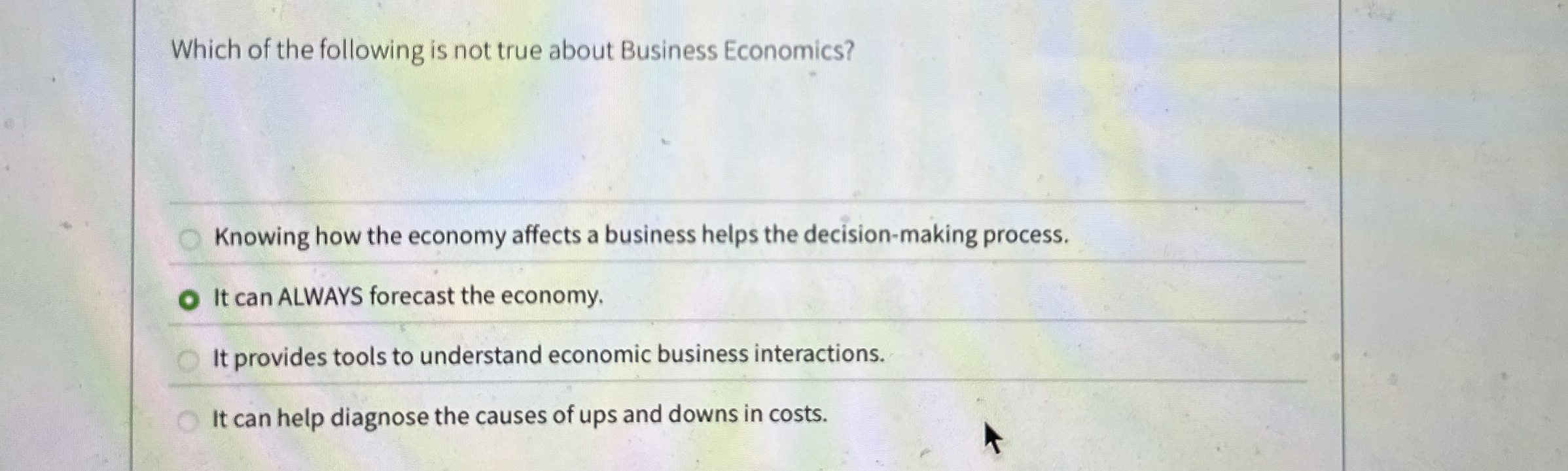 Solved Which of the following is not true about Business | Chegg.com