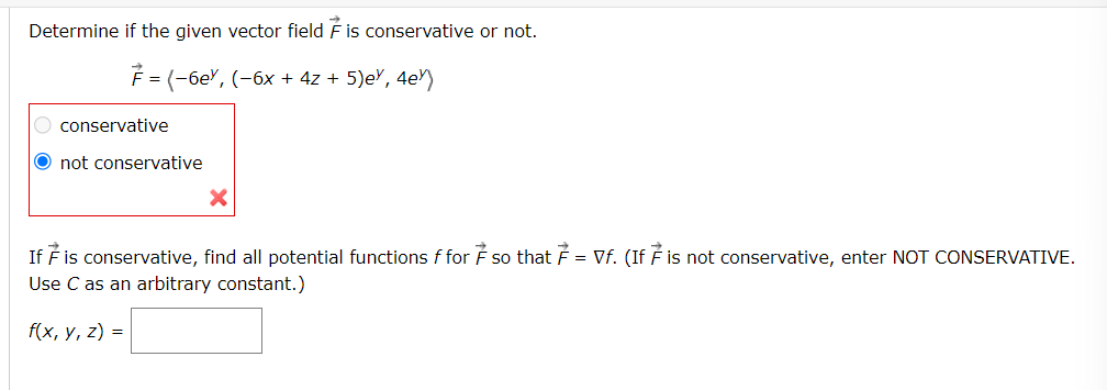 Solved Determine if the given vector field vec(F) ﻿is | Chegg.com