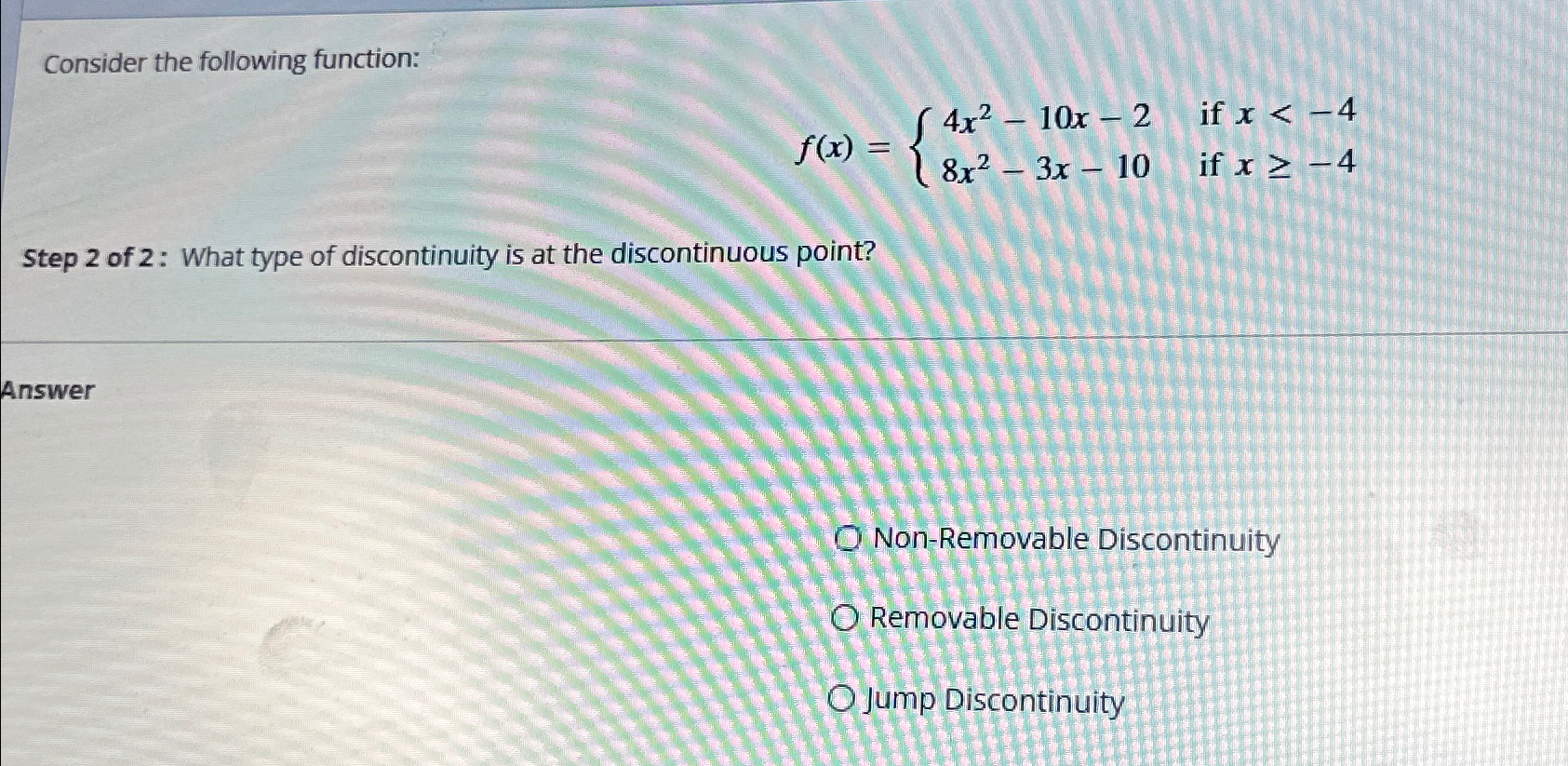 Solved Consider the following | Chegg.com