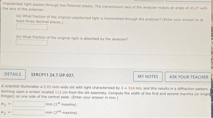 Solved Unpolarized light passes through two Polaroid sheets. | Chegg.com