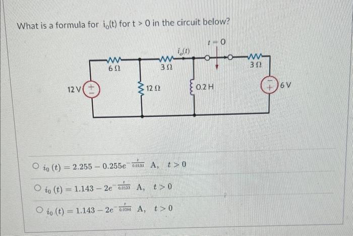 Solved In the circuit shown below, what is the current i(t) | Chegg.com