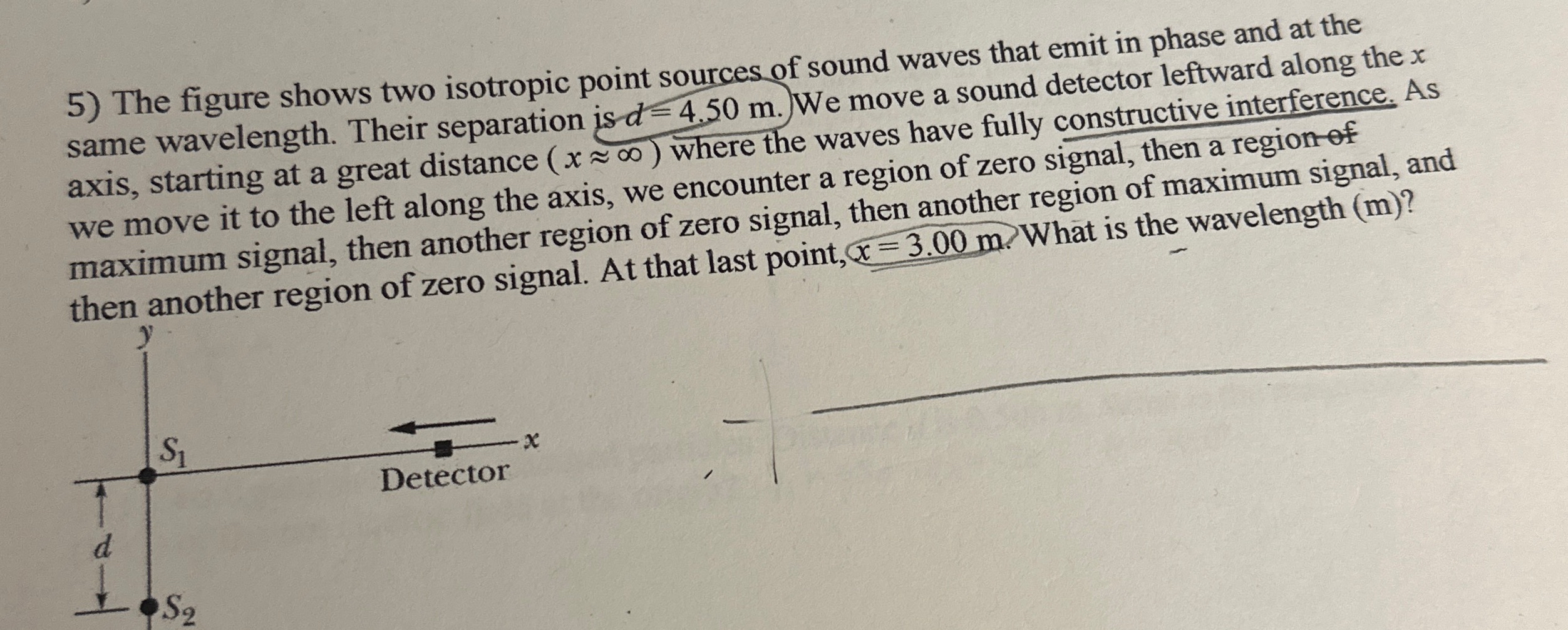 Solved The figure shows two isotropic point sources of sound | Chegg.com