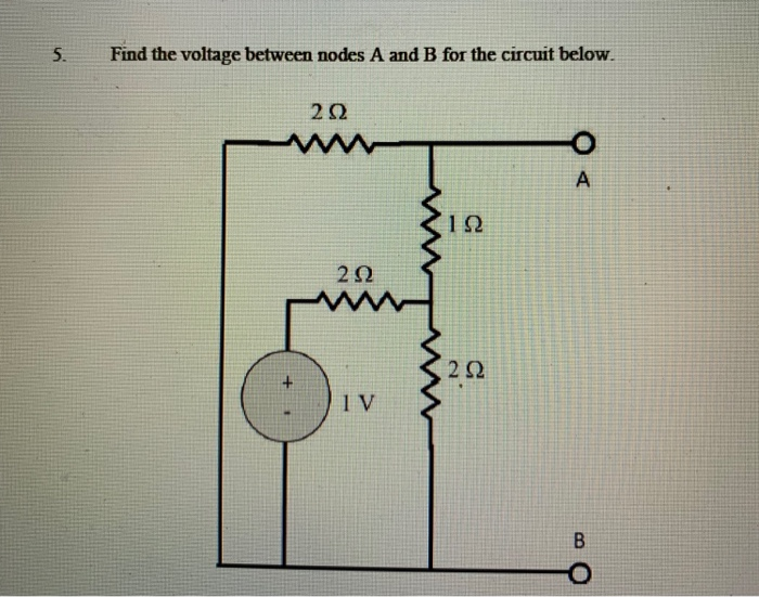 Solved Find the voltage between nodes A and B for thr | Chegg.com