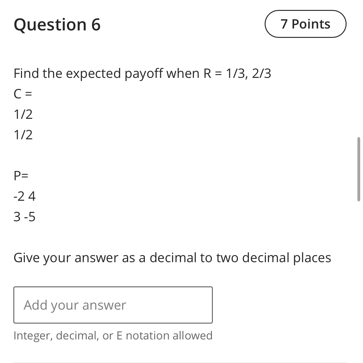 Solved READ FROM IMAGE Question 6Find the expected payoff | Chegg.com