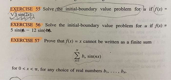 EXERCISE 55 Solve the initial-boundary value problem | Chegg.com
