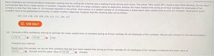 Solved summarised data from a large sample of workers. | Chegg.com