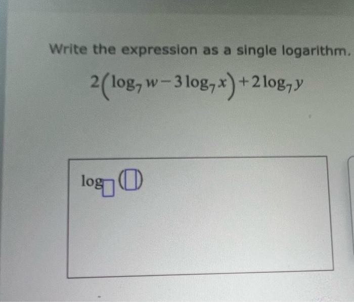 Solved Write the expression as a single logarithm | Chegg.com