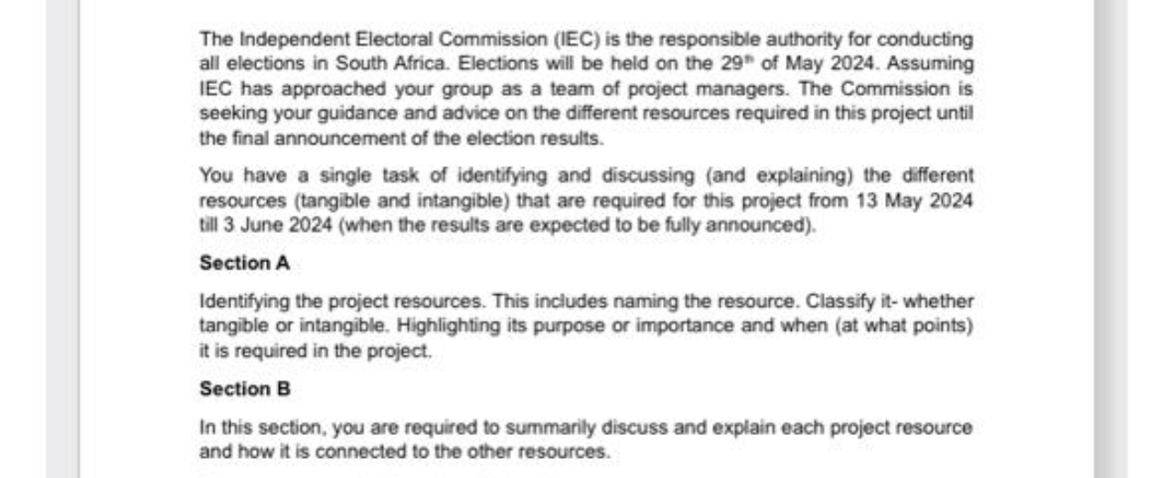 Solved The Independent Electoral Commission (IEC) ﻿is the | Chegg.com