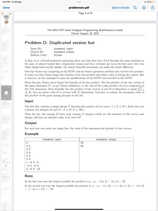 Solved Problem D. Duplicated version but Inpat file: | Chegg.com