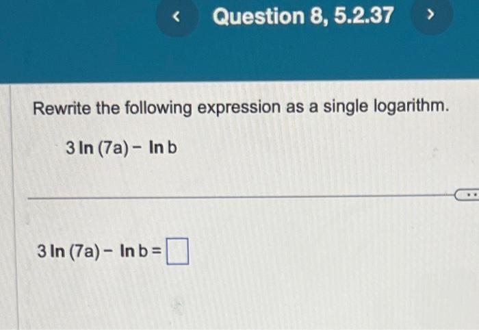 Solved Rewrite the following expression as a single | Chegg.com