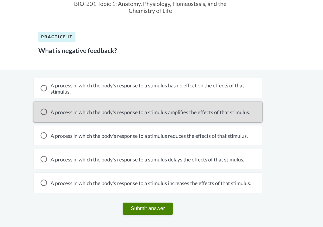 Solved BIO-201 ﻿Topic 1: Anatomy, Physiology, Homeostasis, | Chegg.com
