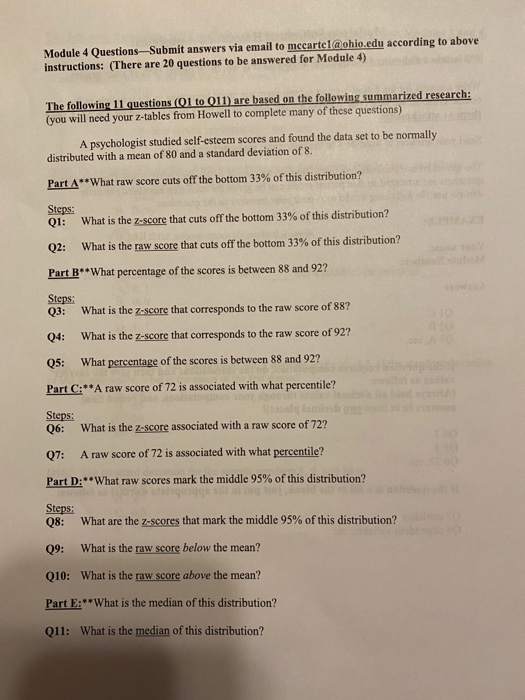 Solved Module 4 Questions Submit answers via email to | Chegg.com