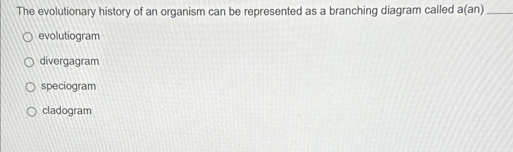 Solved The evolutionary history of an organism can be | Chegg.com