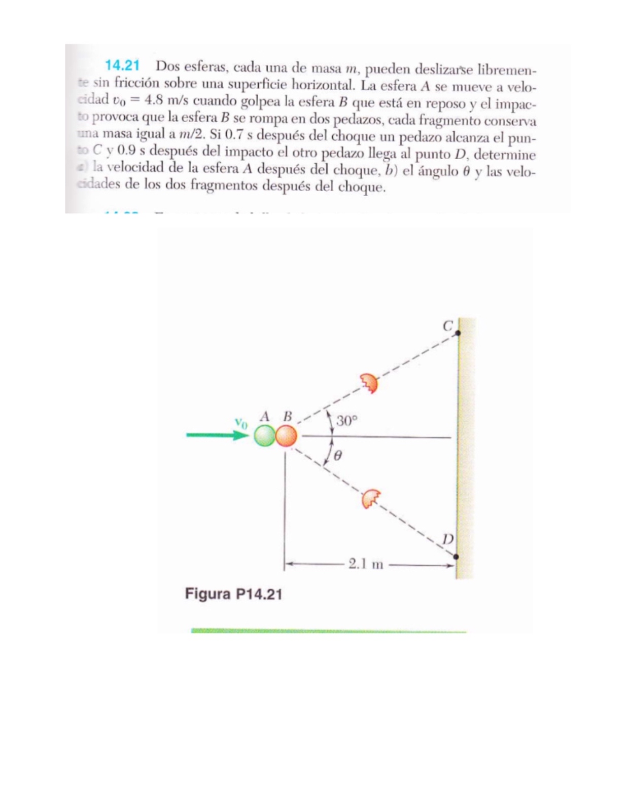 Solved 14.21 ﻿Dos esferas, cada una de masa m, ﻿pueden | Chegg.com