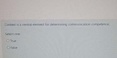 Solved Context is a central element for determining | Chegg.com