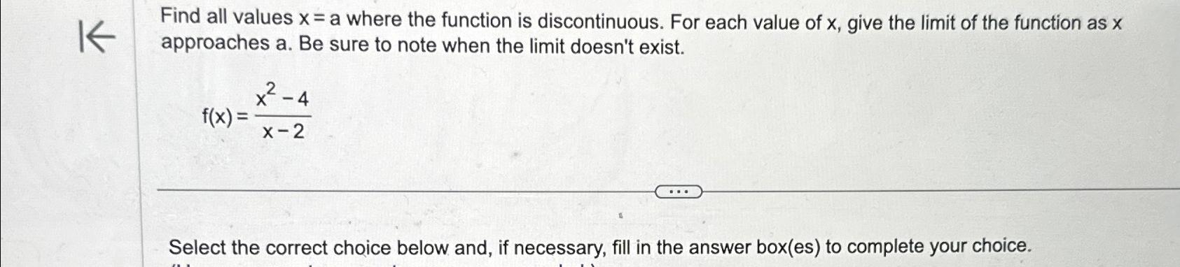 Solved Find all values x=a where the function is | Chegg.com