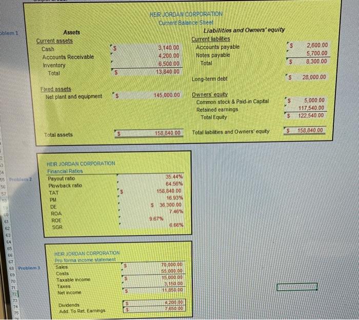 #4. Construct a pro forma balance sheet based on the | Chegg.com