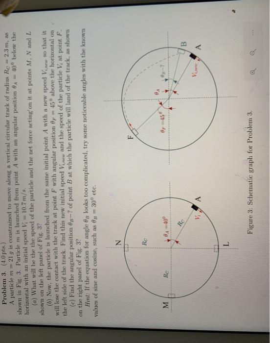 Solved Problem 3. (4.0pts.) A particle m = 219 is | Chegg.com