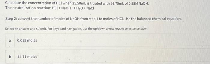 Solved Calculate the concentration of HCl when 25.50 mL is | Chegg.com