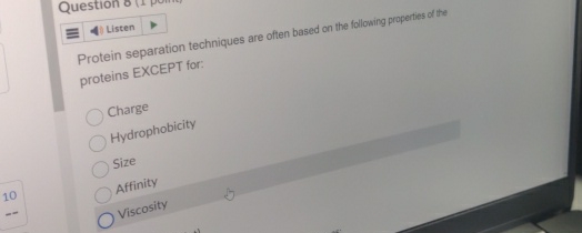 Solved ListenProtein separation techniques are often based | Chegg.com