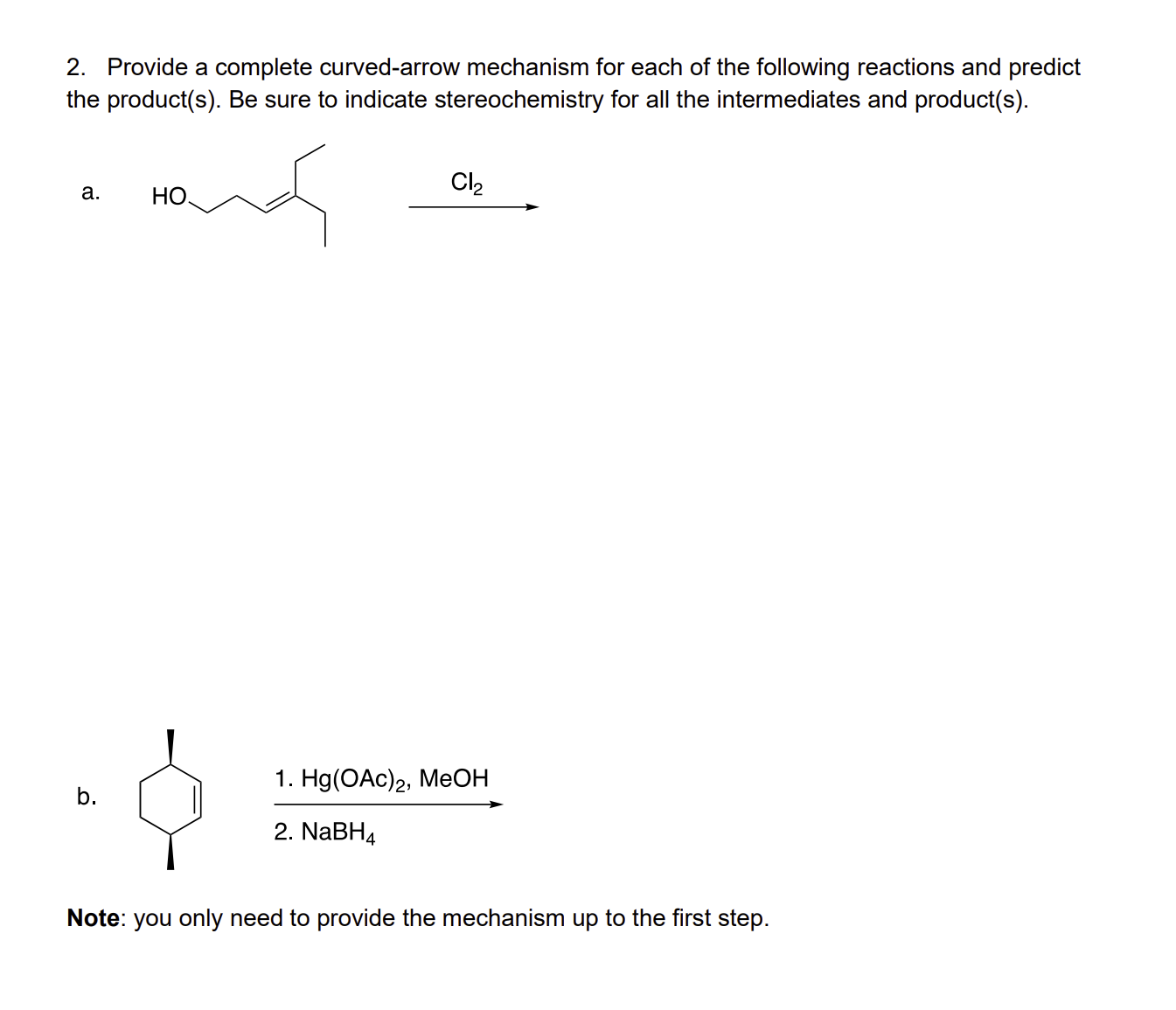 Solved Provide a complete curved arrow mechanism for each of | Chegg.com