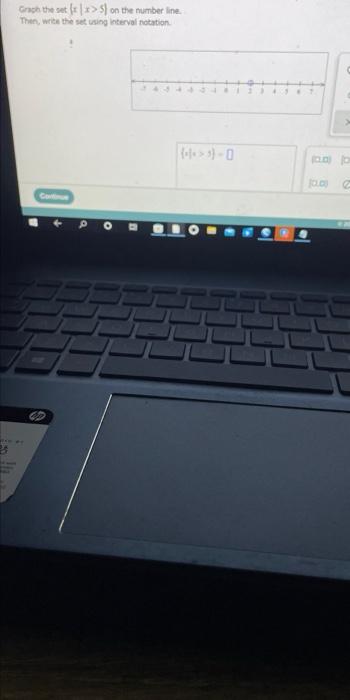 Solved Graph the set (x>5) on the number line. Then, write | Chegg.com