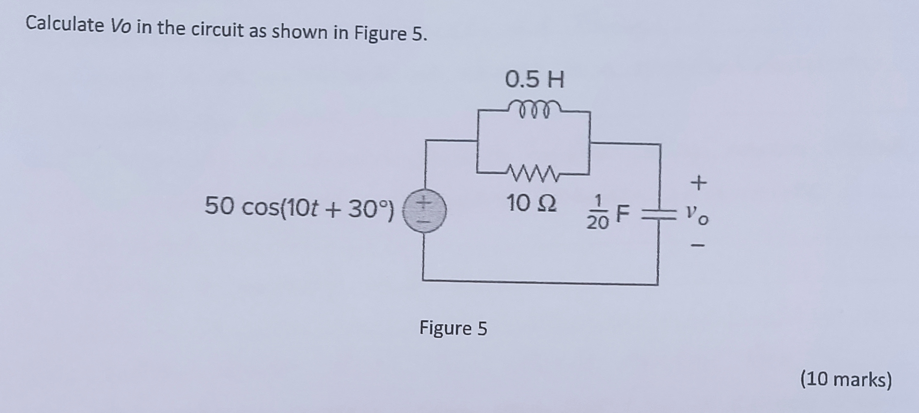 Calculate Vo in the circuit as shown in Figure | Chegg.com