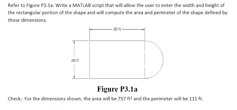 Solved Refer to Figure P3.1a. ﻿Write a MATLAB script that | Chegg.com
