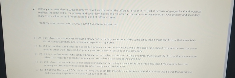 Solved Primary and secondary inspection processes will vary | Chegg.com