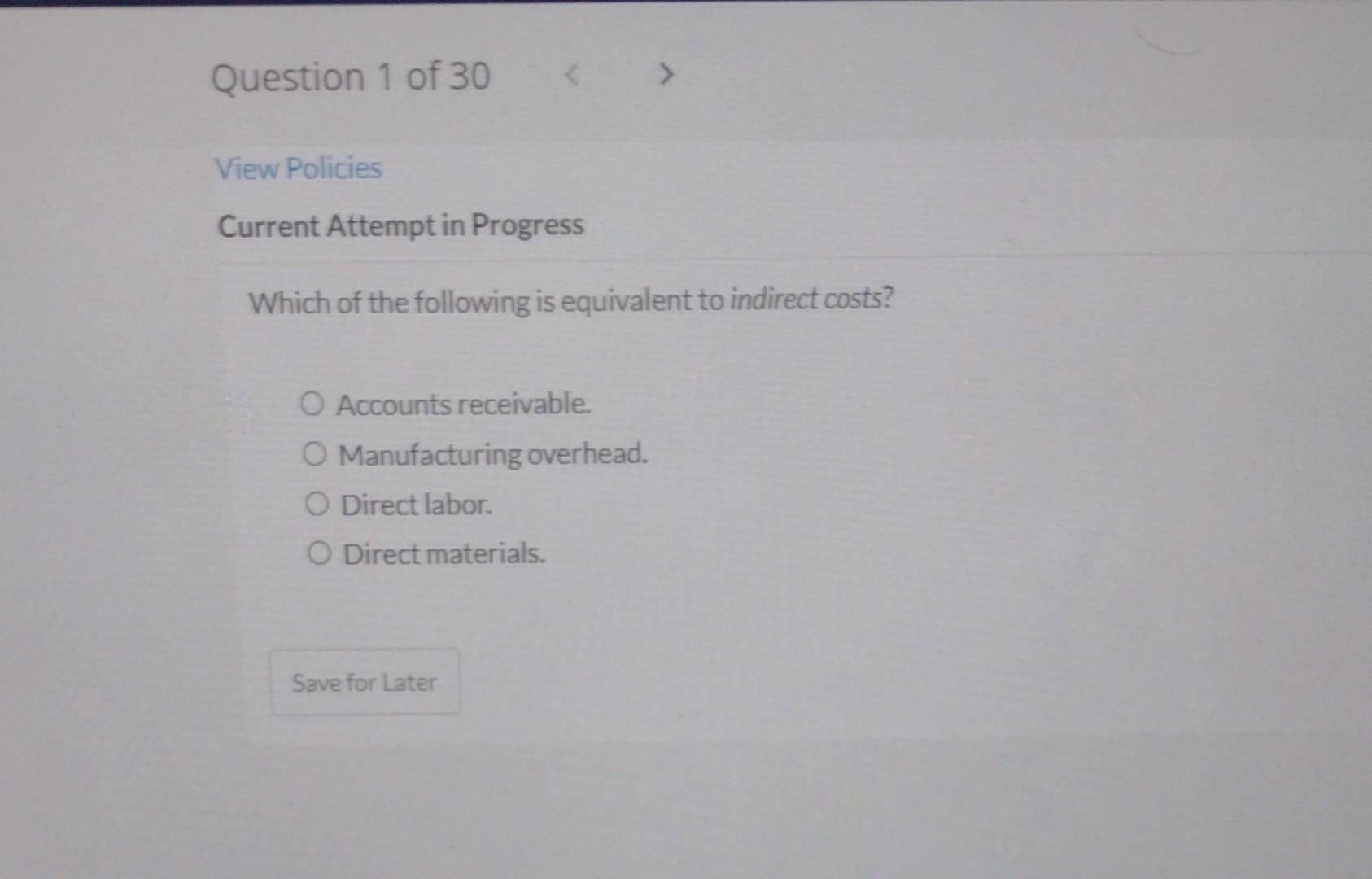Solved Which of the following is equivalent to indirect | Chegg.com