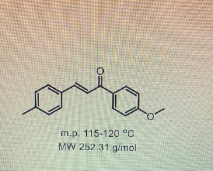 Solved m.p. 115-120 °C MW 252.31 g/mol methoxyacetophenone | Chegg.com