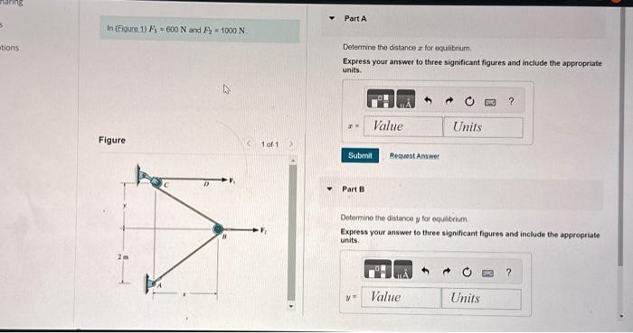 Solved In (Fiour0 1) F1=600 N and F2=1000 N. Determine the | Chegg.com
