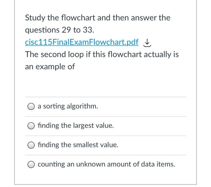 Solved Study the flowchart and then answer the questions 29 | Chegg.com