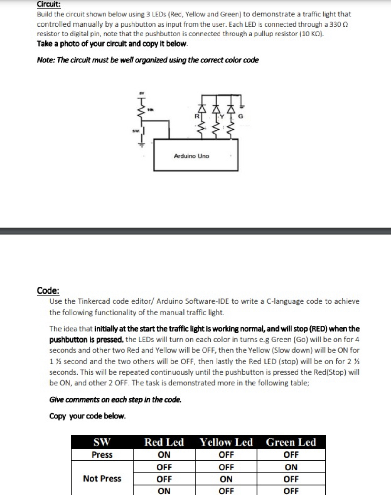 Circuit:Build the circuit shown below using 3 ﻿LEDs | Chegg.com