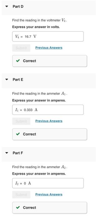 Solved Find the readings on the voltmeters and ammeters | Chegg.com