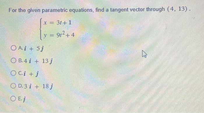 Solved For the given parametric equations, find a tangent | Chegg.com