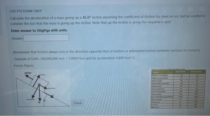 CH5 P10 EXAM ONLY Calculate the deceleration of a | Chegg.com
