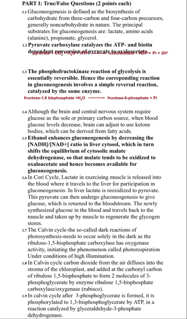 Solved PART I: True/False Questions (2 ﻿points each)1.1 | Chegg.com