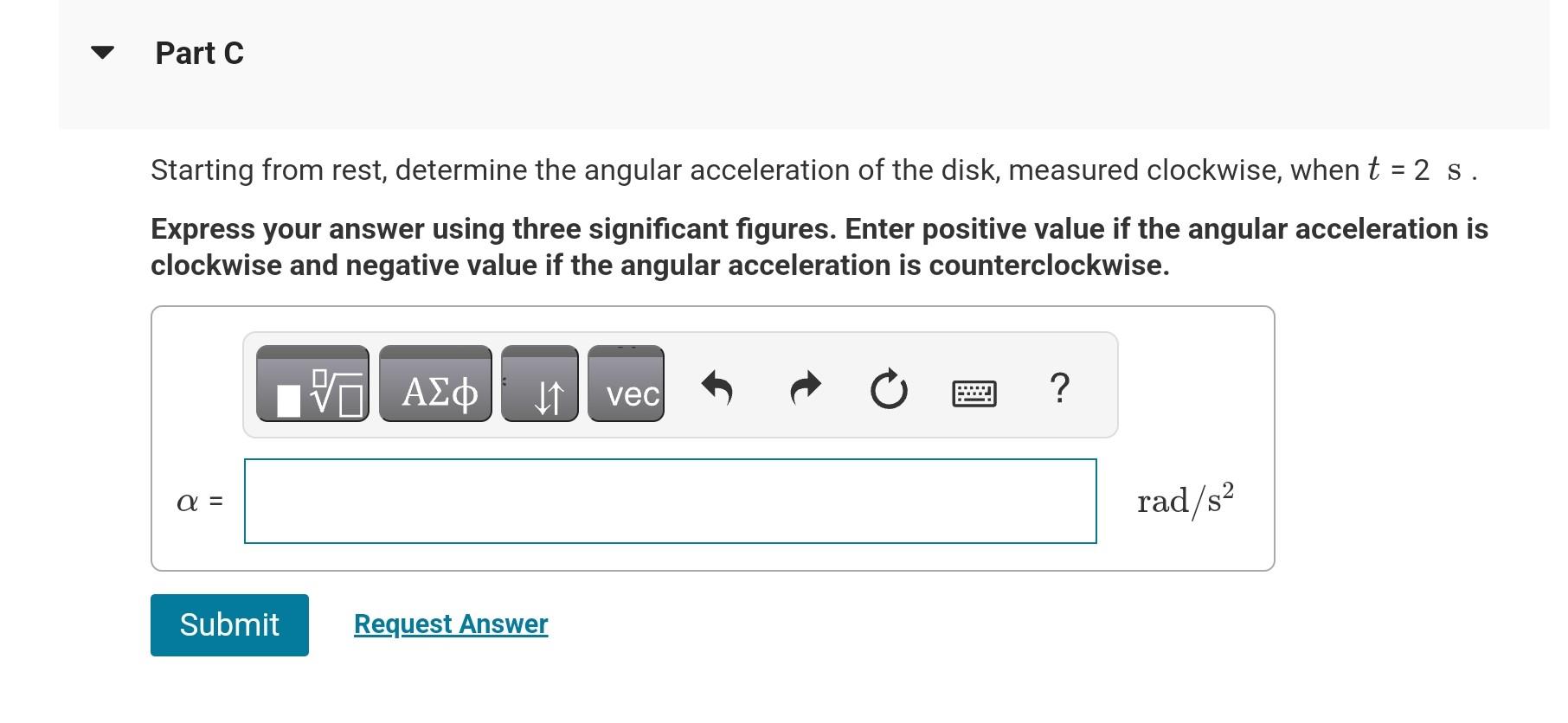 Starting from rest, determine the angular | Chegg.com