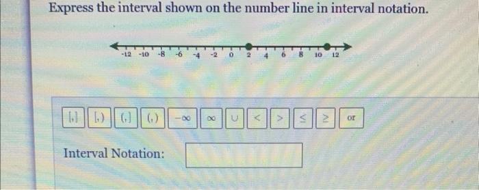 Solved Express the interval shown on the number line in | Chegg.com