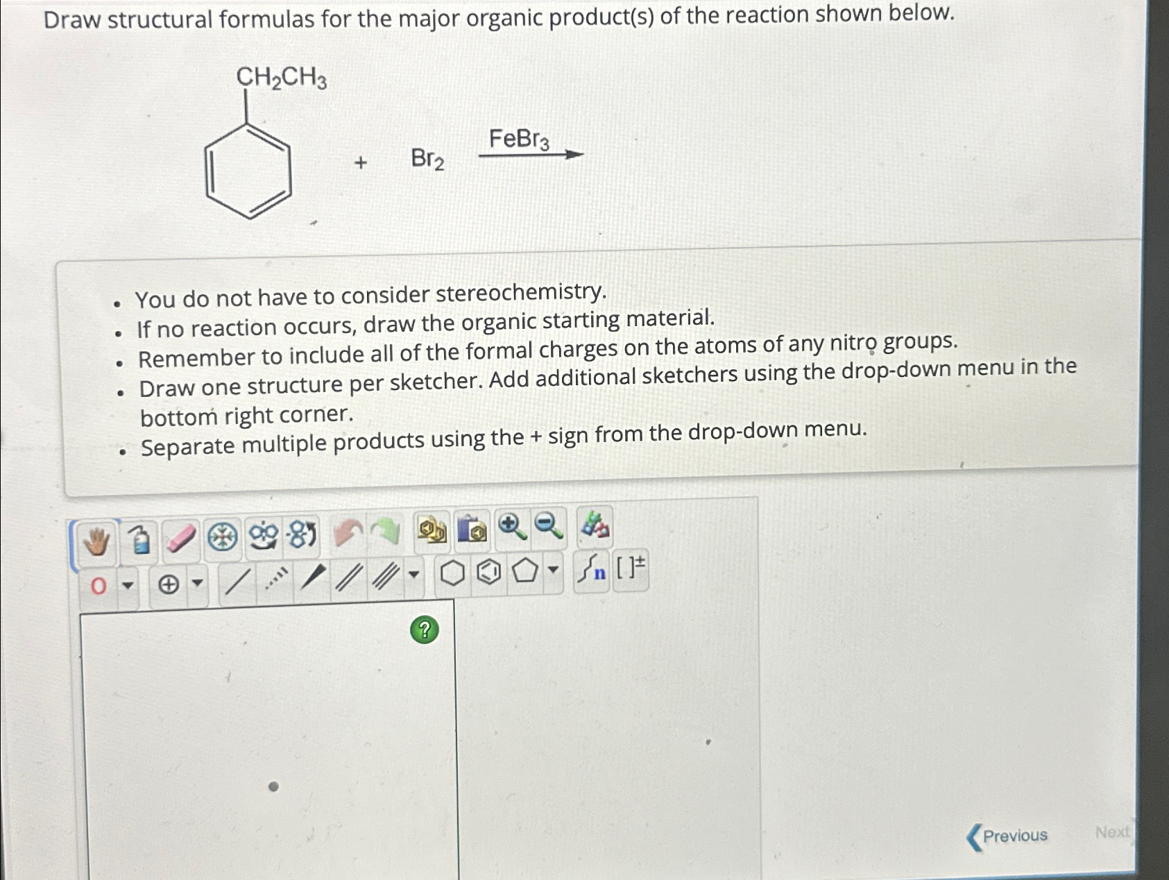 Solved Draw structural formulas for the major organic | Chegg.com