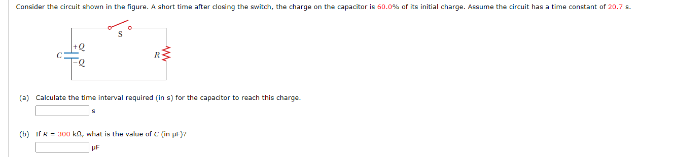 Solved onsider the circuit shown in the figure. A short time | Chegg.com