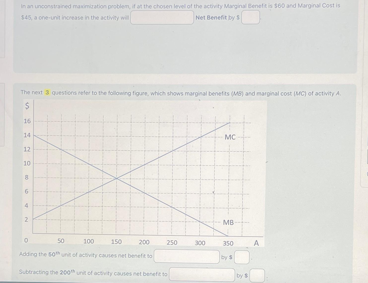 Solved In an unconstrained maximization problem, if at the | Chegg.com