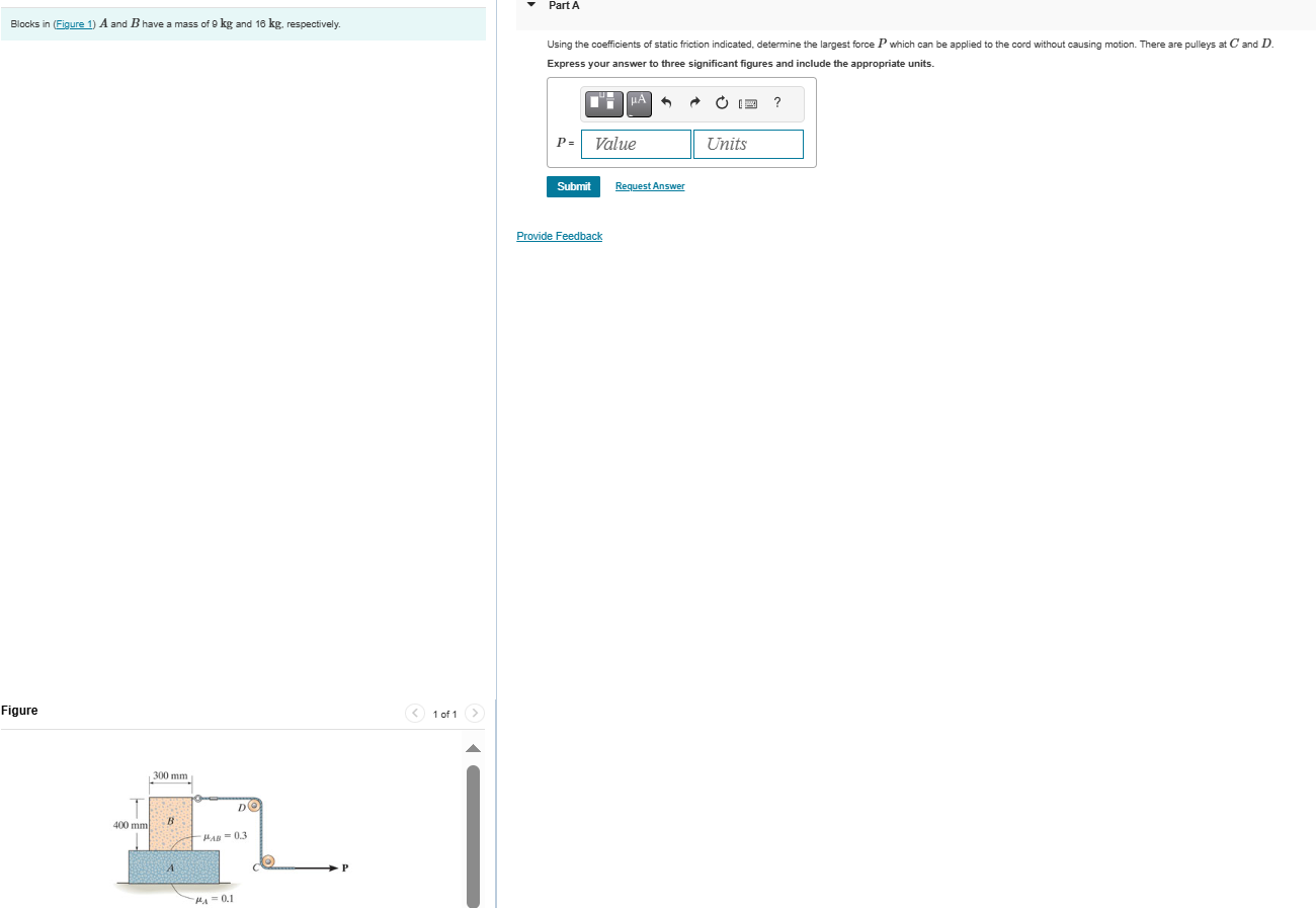 Solved Blocks in (Figure 1) \( \boldsymbol{A} \) ﻿and | Chegg.com