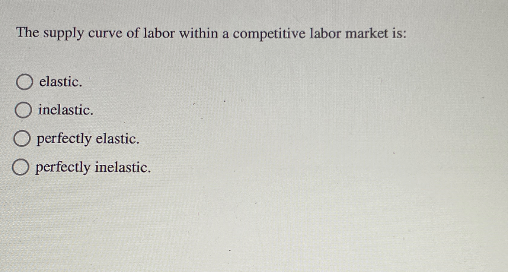Solved The supply curve of labor within a competitive labor | Chegg.com