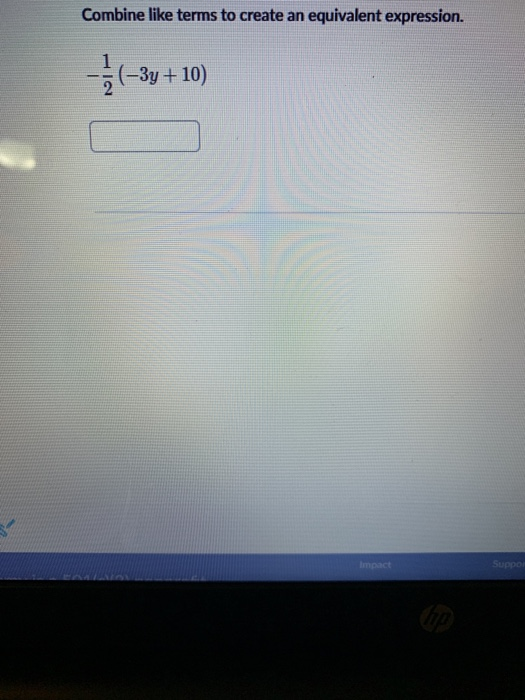 Solved Combine like terms to create an equivalent | Chegg.com