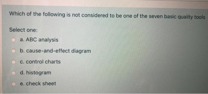 Solved Which Of The Following Is Not Considered To Be One Of Chegg