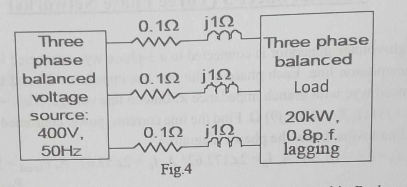 Solved 7 In The Circuit Of Fig 4 A Three Phase Balanced
